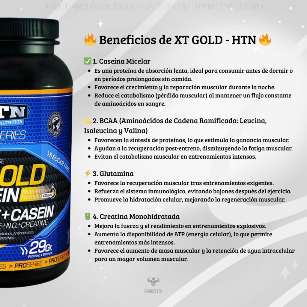 Xt Gold de HTN | Proteína | Rendimiento | Masa | DeMusculos.com