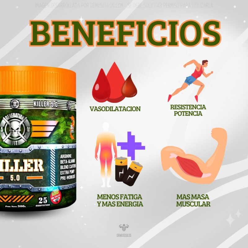 Killer 5.0 | Generation Fit | Pre Workout | DeMusculos.com