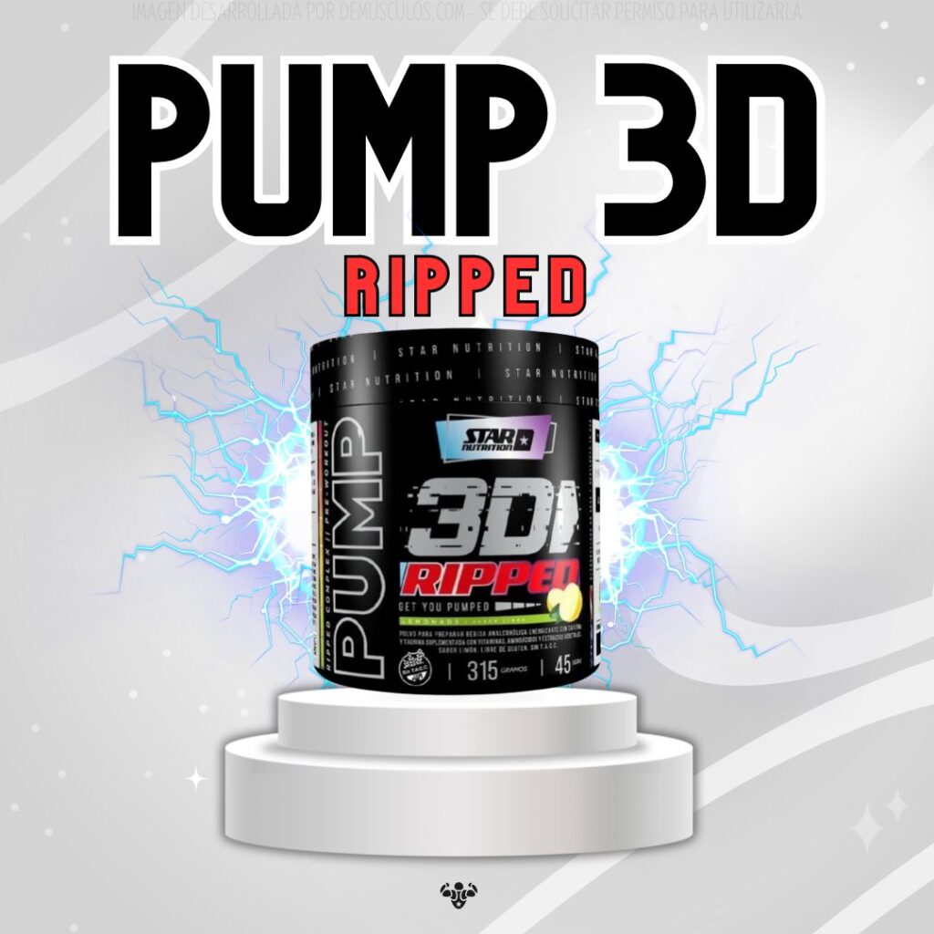 Pump 3D Ripped | 315 grs | Pre Work | Star Nutrition | DeMusculos