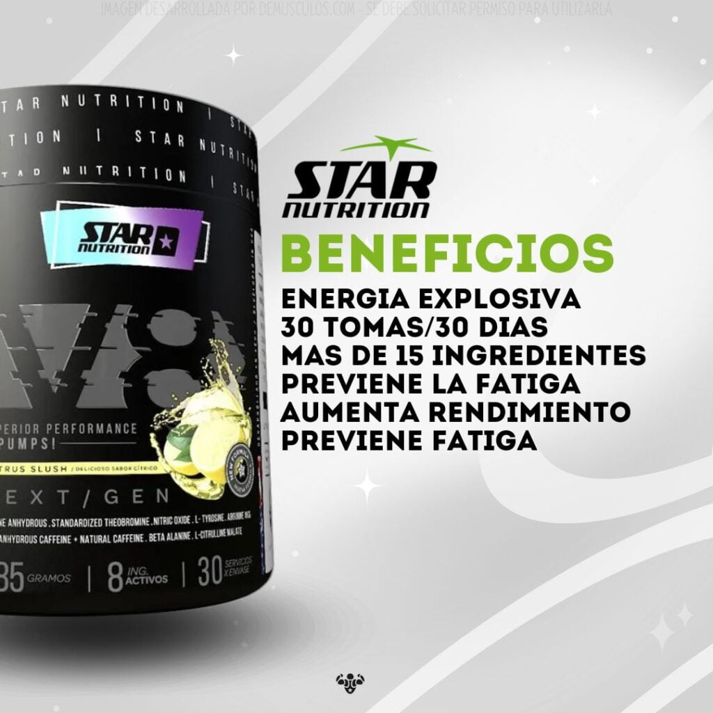 Pump V8 | Pre Workout | Star Nutrition | DeMusculos.com