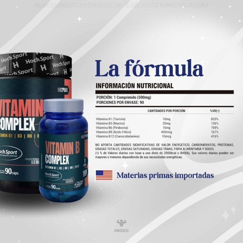 Vitamina B Complex | x60 cápsula | Hoch Sport | Complejo B