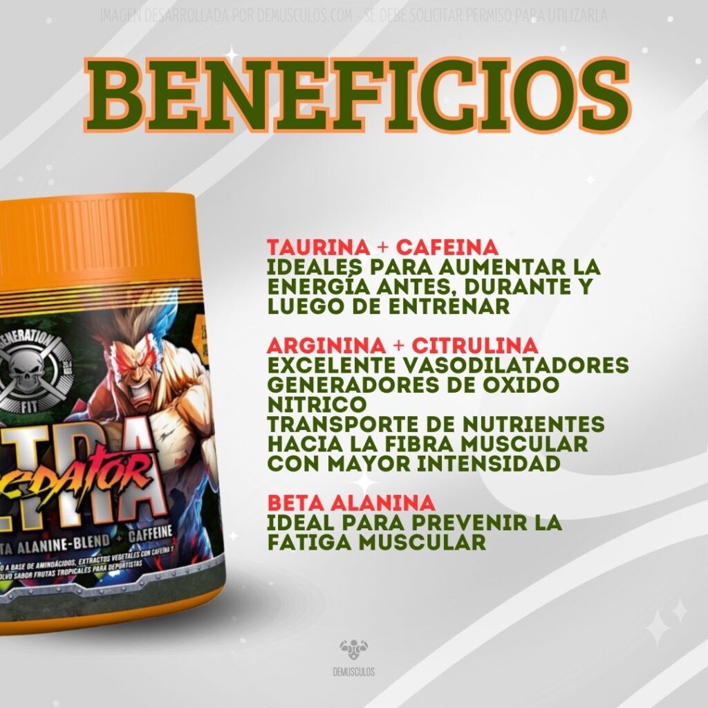 Pre Entreno Ultra Predator | 300 grs | Con Cafeína | DeMusculos