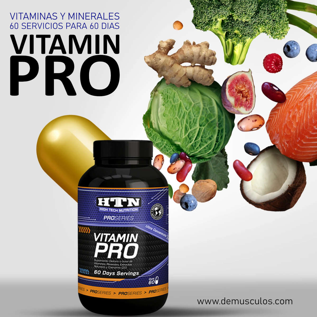 Vitamin Pro de HTN | 60 cápsulas | DeMusculos.com